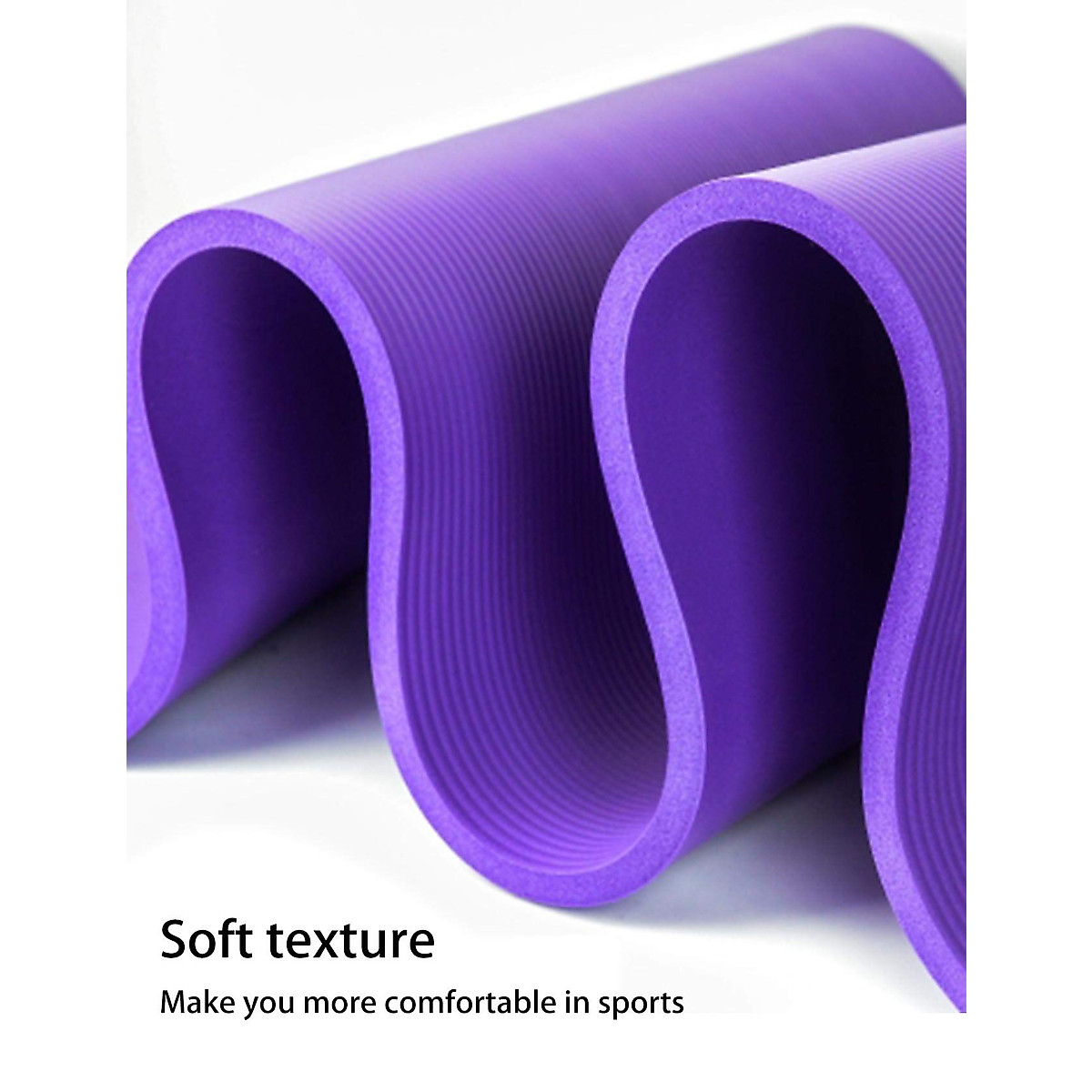 newrong fitness equipment with shoulder strap carrying bag extra thick Anti-Tear Exercise training mat pilates mat yoga mat black 183 * 61 * 10cm