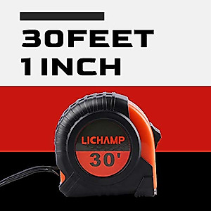LICHAMP Tape Measure 30-Foot, 2 Pack Bulk Easy Read Measuring Tape Retractable Metric/Fractional, Measurement Tape 29.5FT/9M by 1-Inch