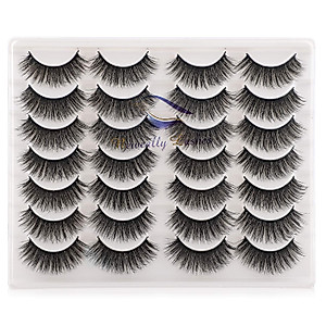 Newcally Lashes Fake Eyelashes Long Dramatic Thick Volume Faux Mink Eye Lashes 14 Pairs Pack