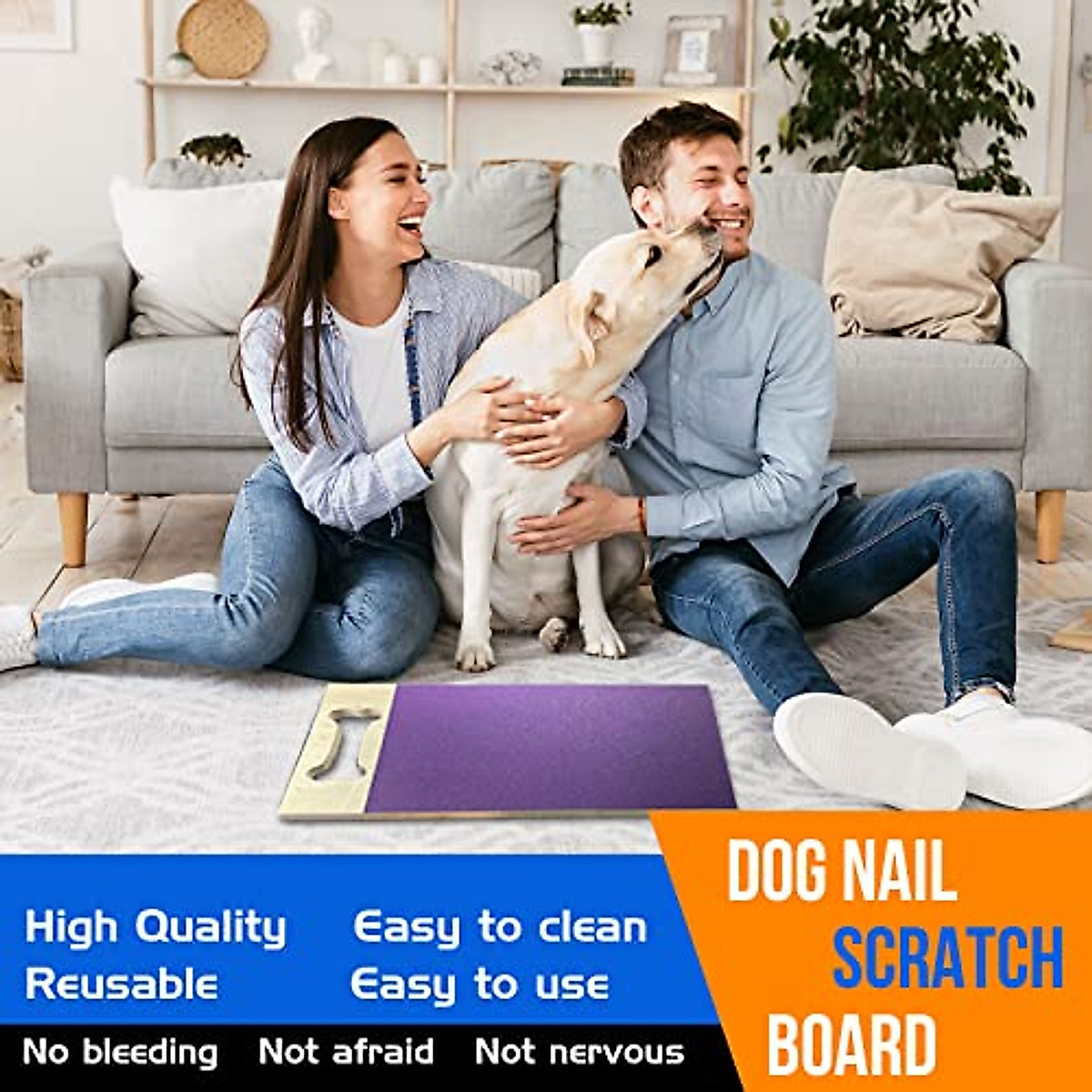 Monciysn Double Sided Dog Scratch Pad for Nails, Stress Free Dog Nail Scratch Board for Dog Nail File