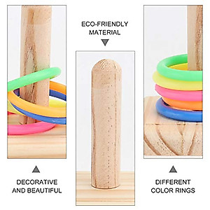POPETPOP Bird Parrot Toy Bird Ring Toss Game Parrot Training Toys Bird Beak Trim Toys Bird Chewing Toys for Macaws African Grey Cockatoos