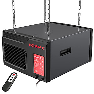 Ecomax MCF03 Air Filtration System, 3-Speed Hanging Ceiling Dust Collectors for Woodworking, Remote Controlled Dust Collection Systems for Shop Garage (300/350/400 CFM)