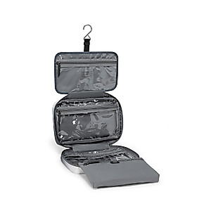 TUMI - Voyageur Madeline Cosmetic - Travel Makeup Bag for Women - Hanging Cosmetics Case - Detachable Zipper Pouch - Grey Ombre