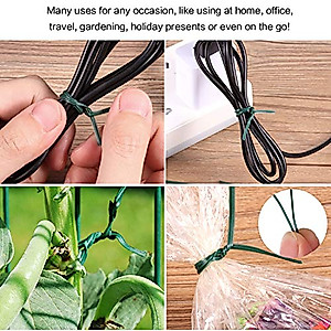 WILLBOND 200 Pieces 4.72 in Wire Twist Flexible Plant Ties, Nose Clips Nose Bridge Bracket DIY Wire, Garden Plant Twist Tie Plastic Garden Plant Support (Green)