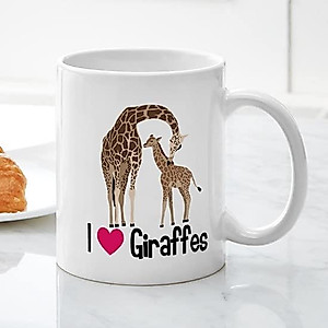 CafePress I Love Giraffes Ceramic Coffee Mug, Tea Cup 11 oz