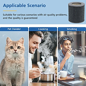 Air Mini PECO-HEPA Replacement Filters Compatible with Molekule Tri-Power Air Mini & Molekule Air Mini+ Air Purifiers, 3 in 1 High-Efficiency Filtration System with Activated Carbon, 2 Pack