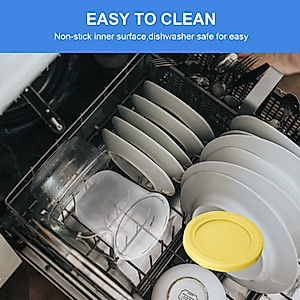 LUTER 4pcs Ice Cream Pint Containers, Containers Replacement for Ninja Creami Pints Ice Cream Containers with Lids for Omnikit with 4 Spoons Compatible with NC301 NC300 NC299AMZ Ice Cream Maker