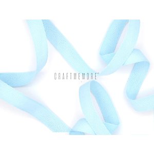 CRAFTMEMORE 3/4 Inch Twill Tape Fabric Ribbons Webbing Herringbone Twill Bias Binding Tape for Clothes Sewing Craft Trim Lace 36 Yards (MP11 Sky Blue)