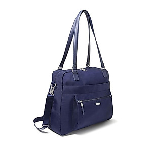 Baggallini Overnight Expandable Laptop Tote - Lightweight Travel Bag for Women, Navy
