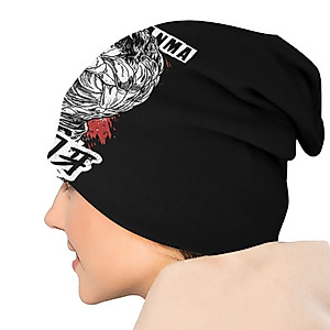 Anime Baki The Grappler Baki Hanma Beanie Hat for Men and Women Summer Thin Hats Knit Skull Black