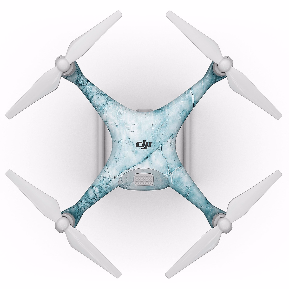 Design Skinz Design Skinz Cracked Turquise Marble Surface Full-Body Wrap Decal Skin-Kit Compatible with The Drone DJI Inspire 2