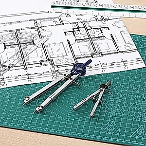 Mr. Pen- Professional Geometry Set Metal Compass, 7 pcs, Geometry Precision Tool Set with Shatterproof Storage Box, Drafting Tools & Drafting Kits, Circle Drawing Tools for Engineers Students
