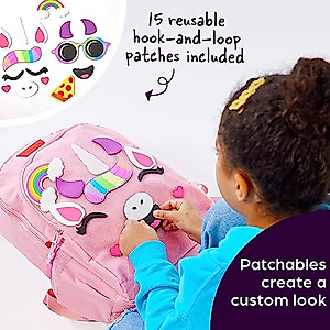 Highlights Customizable Critter Creator 15" Backpack Set for Kids with 15" Pink Backpack, Insulated Lunch Box, and Leakproof Water Bottle, For Boys and Girls Ages 3+