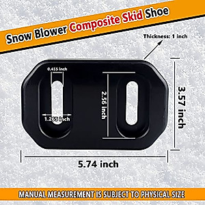 ZHIXING M144012 780-286 Snowblower Composite Skid Compatible with A-riens 02483859 01016500 A108BD, for JohnD-eere M124413 M144012 Snowblower Models.