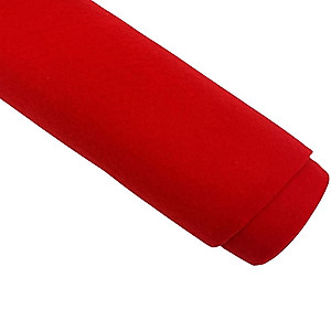 Ice Fabrics Craft Felt Fabric by The Yard - 72" Wide & 1.6mm Thick Acrylic Felt - Soft and Durable Red Fabric for DIY Arts & Crafts, Decorations and More - 1 Yard Red