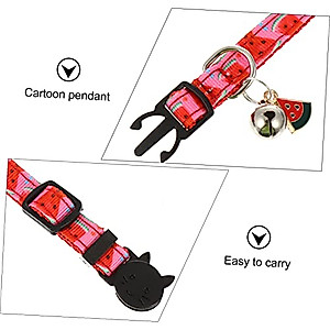 Mipcase 4pcs Pet Fruit Collar Small Cat Collar Cat Collars Personalized Small Puppy Collar Dog Collar Quick Release Buckle Pet Party Decor Favor Breakaway Cat Collar Cat Supplies Separate