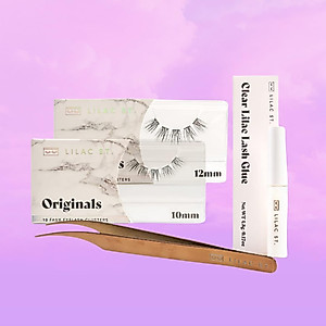Lilac St - Starter Kit - Includes 2-Pack of Original Lashes, Clear Lash Glue, Lash Applicator- Soft, Natural Look - Long-Lasting, Lightweight, Reusable - Vegan & Cruelty Free