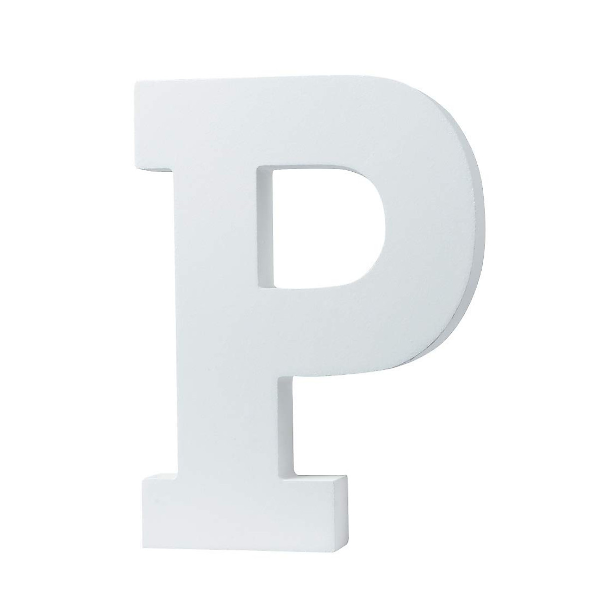 5.9"（L x4.3(H) x0.8(W) 15x11x2cm Wall Letters Marquee Alphabet P Wood Wooden Number DIY Block Words Sign Hanging Decor Letter for Home Bedroom Office Wedding Party Decor White