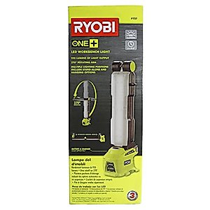 Ryobi P727 One+ 18 Volt 950 Lumen 270 Degree Rotating LED Work Light with Integrated Mounting Hooks (Battery Not Included, Light Only)