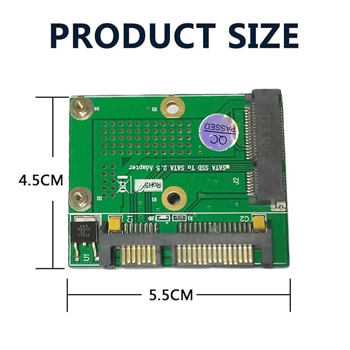 WLGQ mSATA Mini PCIe SSD Solid State Drive to 2.5 Inch SATA Adapter Card