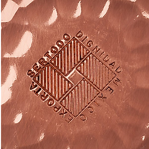 Sertodo Copper Double Sided Jigger, 1 oz and 2 oz Measured Shots, Hand Hammered 100% Pure Copper, Single