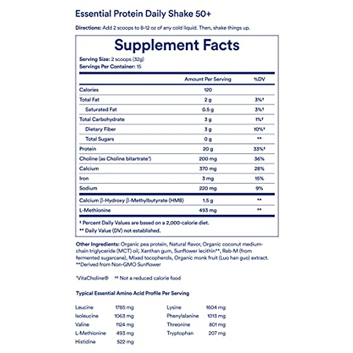 Ritual 50 and Over Vegan Plant Based Protein Powder with BCAA: 20g Organic Pea Protein from Regenerative Farms in USA, Hand-Crafted Vanilla, 3rd Party Tested, Gluten-Free, Dairy-Free, Non-GMO, 1 Lbs