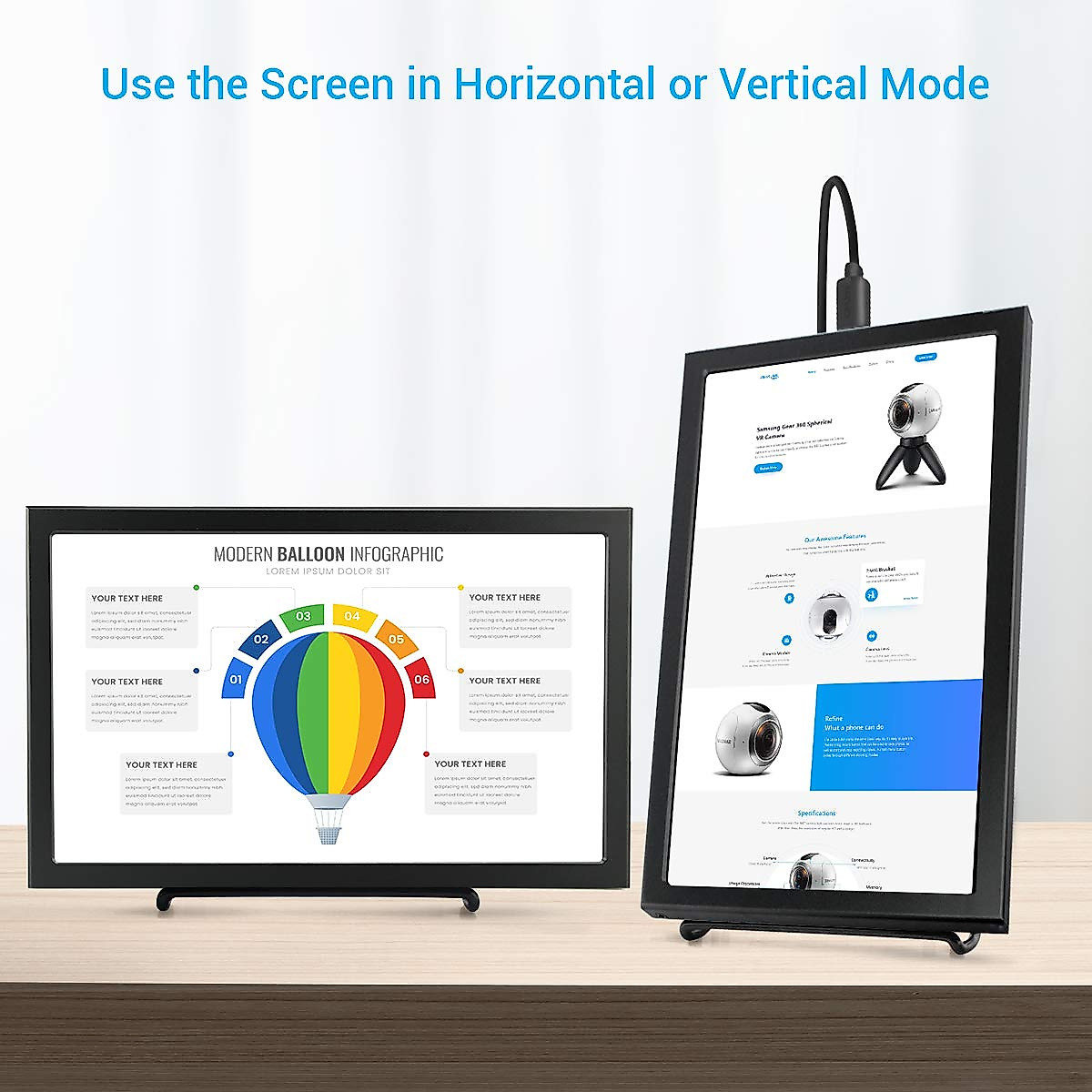 ELECROW 8 Inch Portable Monitor Small HD Monitor 1280x800 Mini Monitor for PC Laptop Compatible with Raspberry Pi Game Consoles (Not Touchscreen)