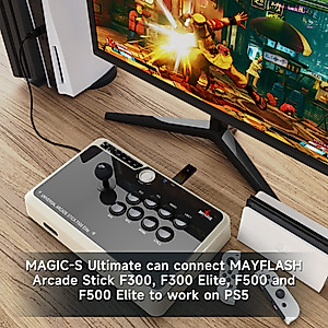 MAYFLASH Magic-S Ultimate Wireless Bluetooth USB Adapter for PS4, Switch, macOS, Windows, Raspberry Pi, Compatible with Xbox Series X & S Controller, Xbox One Bluetooth, PS5 Controller and More
