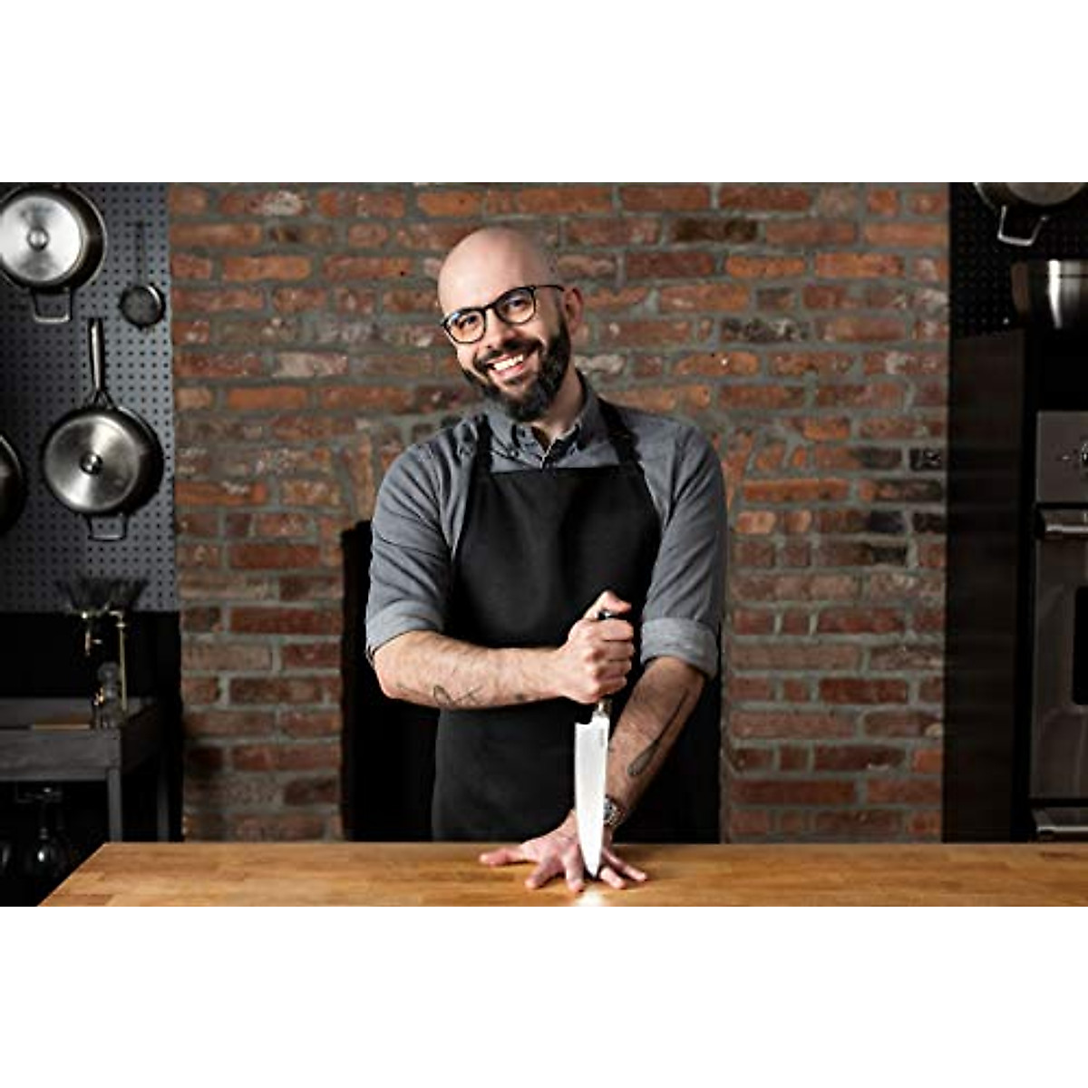 Babish High-Carbon 1.4116 German Steel Cutlery, 8" Chef Knife,