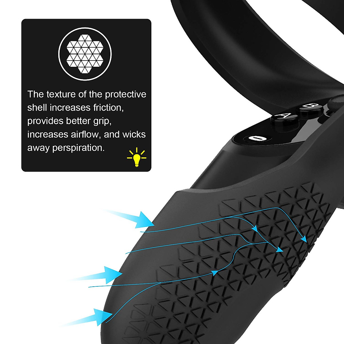 UPOK Face Pad Cover Facial Interface for Meta/Oculus Quest 3 Headset - Ice Silk and PU Leather Face Cushion Gasket (Facial Frame)