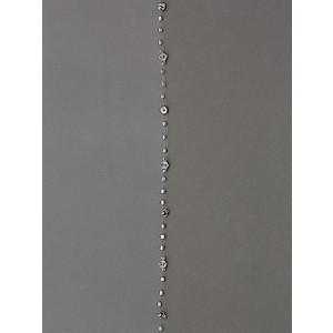 1T 1 Tier Crystals Silver Beaded Wedding Veil V409 - Light Ivory Fingertip Length 36"