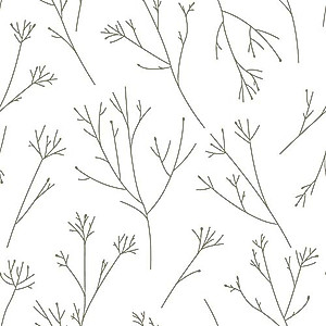 RoomMates RMK11678WP Brown and White Twigs Peel and Stick Wallpaper,Brown & White, Roll
