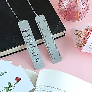 Mother and Daughter Gifts Metal Bookmarks Mothers Day Birthday Gifts from Daughter Metal Bookmarks for Christmas Thanksgiving Brithday Gifts for Mom Daughter