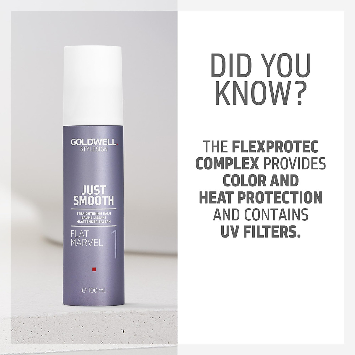 Goldwell StyleSign Just Smooth Flat Marvel Straightening Balm, 3.3 Fl Oz