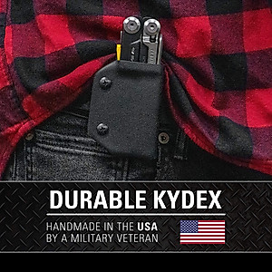 Clip & Carry Kydex Multitool Sheath for the Leatherman SIGNAL - Made in USA - Multi Tool Holder Holster - Black