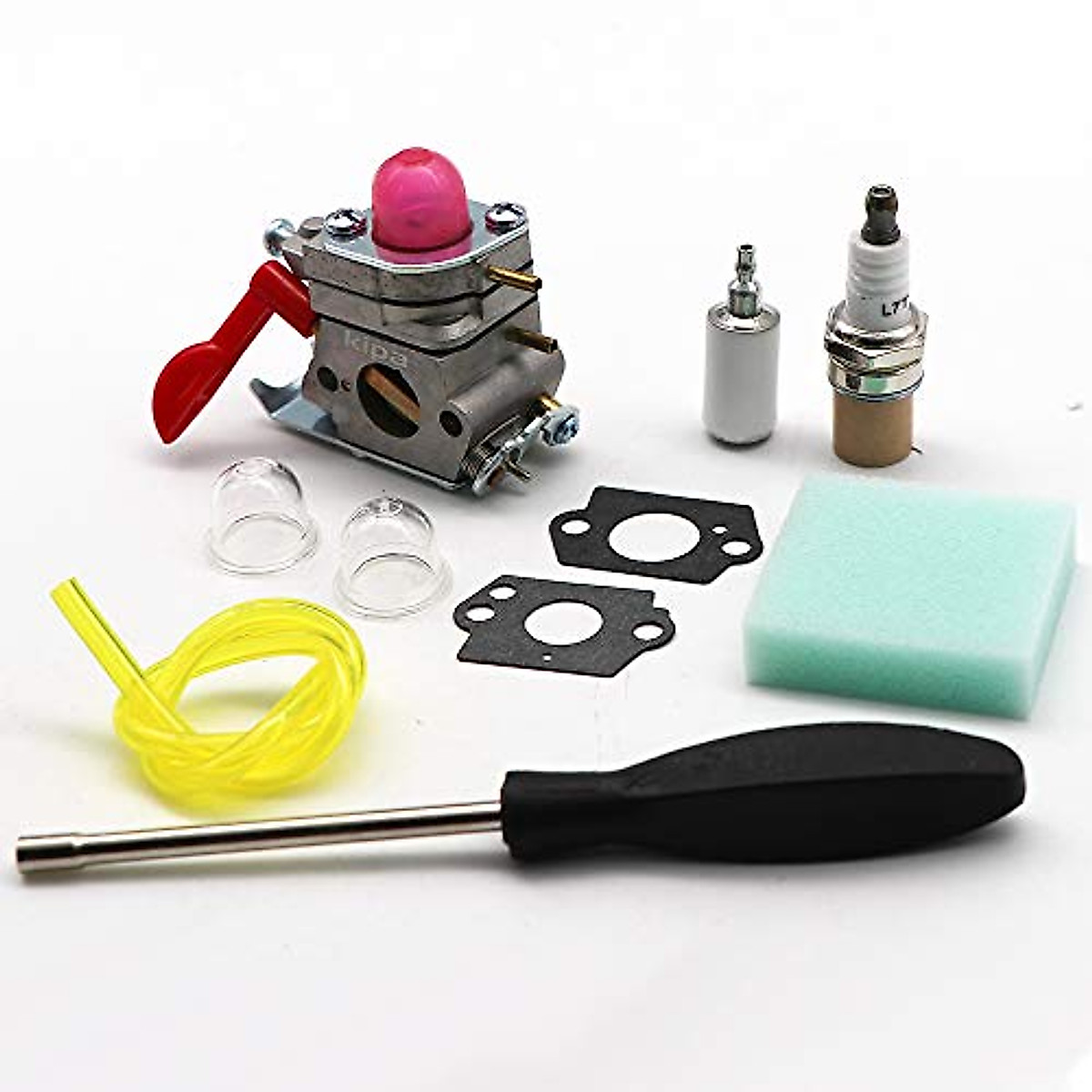 kipa Carburetor Maintence Kit for Poulan Husqvarna 530071811 P4500 P4500E PP26E PP025 PP125 PP258TP PP258TPC PP325 SM705 SM706 Trimmer Pole Pruner ZAMA C1U-W19 358.791530 25cc Craftsman Weedeater