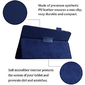 ONN 11 inch Tablet Pro / 100146660 Case, PU Leather Protective Case [Case for Kids] Cover Case for ONN 11 inch Tablet Pro 2024 (Blue)