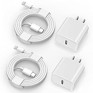 Fast Charger iPhone,Fast Apple Charger iPhone【Apple MFi Certified】2Pack USB C Wall Charger Fast iPhone Charger 6FT Type-C USB C to Lightning Cables for iPhone 14/13/12/11 Pro Max,Mini,8, iPad/AirPods