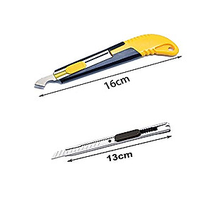 YouU 1pcs Acrylic Cutter and 10 Pcs Blade Set with Mini Box,Multi-Use Cutter with Cutting Blade/1pcs Retractable Utility Knife（Silver）