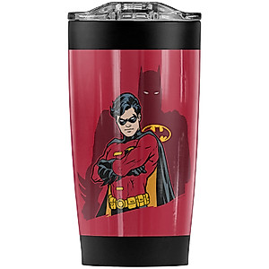 Logovision Batman Robin Wingman Stainless Steel Tumbler 20 oz Coffee Travel Mug/Cup, Vacuum Insulated & Double Wall with Leakproof Sliding Lid | Great for Hot Drinks and Cold Beverages