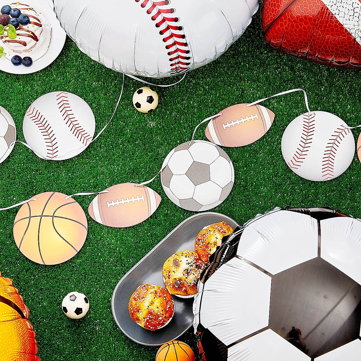 Exciting Sports Themed Party Decorations - 10 Pcs Set