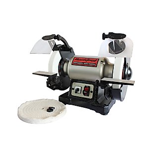 BUCKTOOL 8 inch Dual Speed Bench Grinder & Buffer, Professional Low High Speed Bench Grinder Buffer with Cast Iron Base TDS-200DS