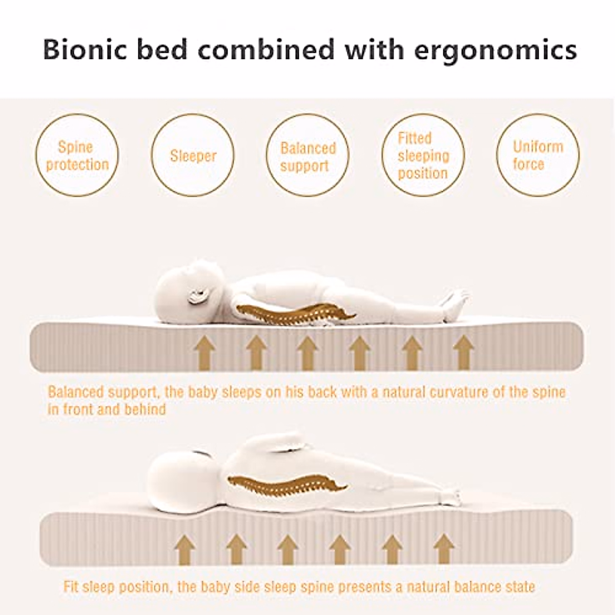 Vohunt Baby Lounger for Newborn,100% Cotton Co-Sleeper for Baby in Bed with Handles,Soft Newborn Lounger Adjustable Size & Strong Zipper Lengthen Space to 3 Tears Old(Grey Owl)