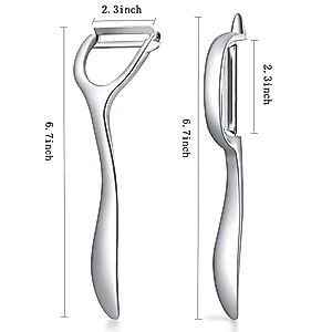 Set of 2 Stainless Steel Vegetable Peeler,Y-Shaped and I-Shaped Stainless Steel Peelers For Potatoes, All Fruits & Veggies¡­
