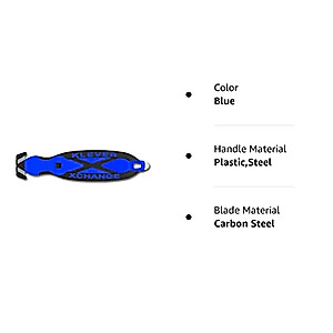Klever X-Change, KCJ-XC-B, Safety Cutter, 6-1/2 in., Black/Blue