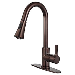 Kingston Brass LS8725CTL Continental Single-Handle Pull-Down Kitchen Faucet, 8-3/8" in Spout Reach, Oil Rubbed Bronze