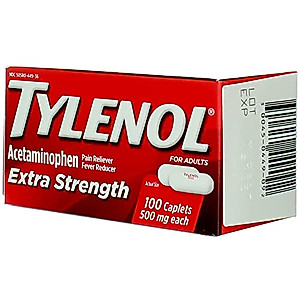 Tylenol Xs Caplets 100 Size 100s Tylenol 500 Milligram Extra Strength Pain Reliever 2 Pack