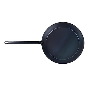 Restaurantware Met Lux 16 Inch Fry Pan, 1 Lightweight Frying Pan - Induction-Ready, Triple-Riveted, Black Carbon Steel Cooking Skillet, Durable, For Searing, Sauteing, And Browning Food