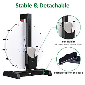 WinSpin 12" Color Prize Wheel Tabletop 14 Slots Heavy Duty Editable Spinning Wheel for Fortune Spinning Game Carnival & Tradeshow, Classic Series