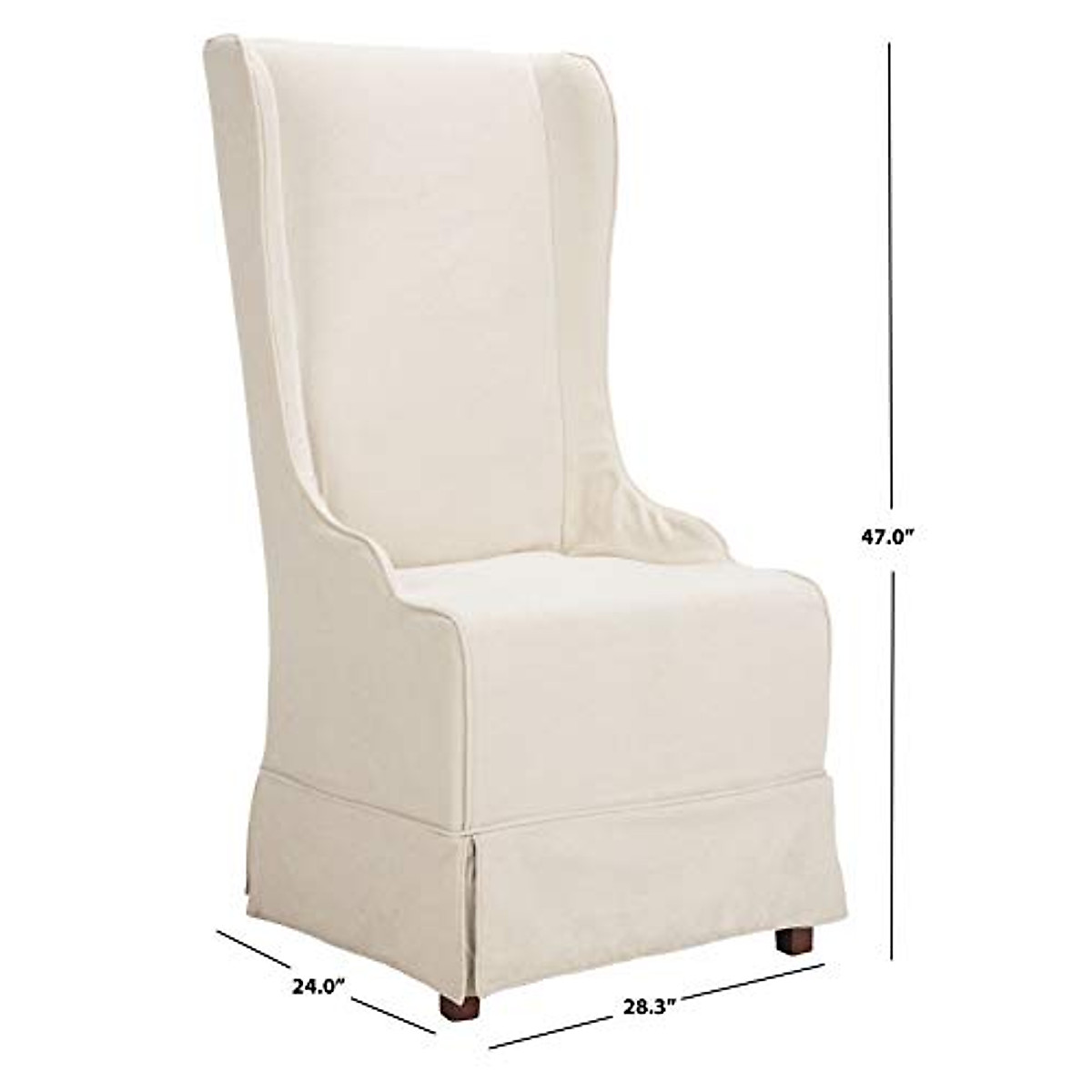 Safavieh Mercer Collection Stella Slip Cover for Side Chair, Ivory